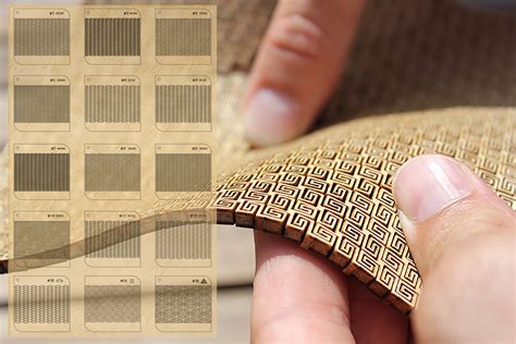 Super Flexible Living Hinge 16 Laser Cut Files For Coreldraw Etsy