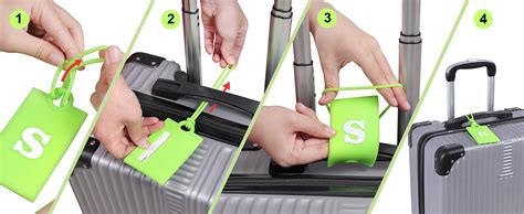 Vigorport Initial Luggage Tags For Suitcase 3 Pack Bright