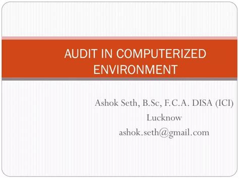 Ppt Audit In Computerized Environment Powerpoint Presentation Free Download Id 294798