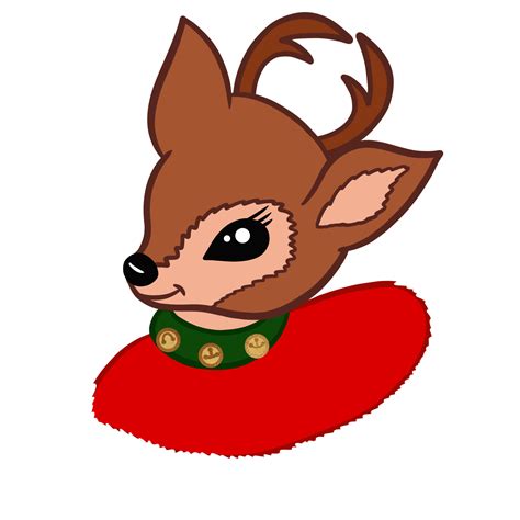 Cute Reindeer Cartoon With Christmas Clothes 32752882 Png