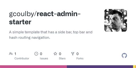 GitHub Gcoulby React Admin Starter A Simple Template That Has A Side