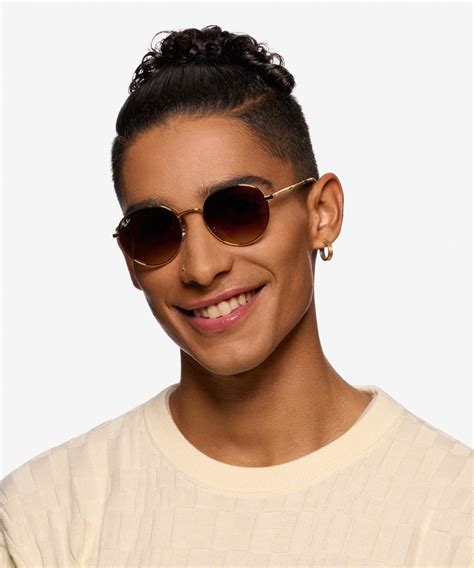 Ray Ban Rb3681 Round Arista Frame Prescription Sunglasses Eyebuydirect