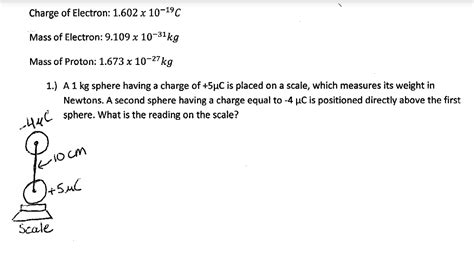Solved Charge Of Electron 1 602 X 10 19c Mass Of Electron