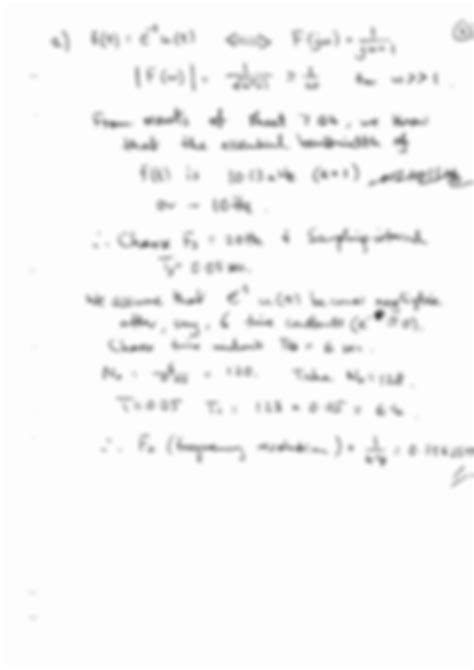 SOLUTION Tutorial 8 Dft And Z Transform Problem Solution Studypool