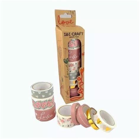 Washi Tape Ibi Craft Love Motivos Papelería Trazos