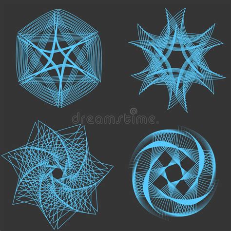 Set Of Vector Spirograph Multipurpose Elements Stock Vector