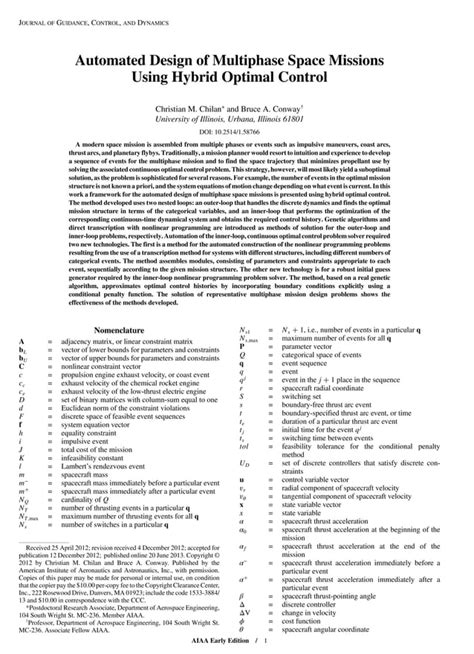 Automated Design Of Multiphase Space Missions Using Hybrid Optimal Contro PDF