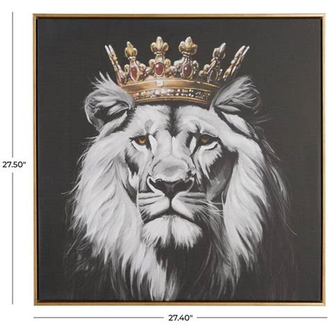 Lion Wearing Crown Art
