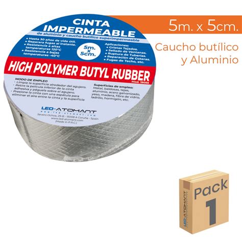 Cinta impermeable de aluminio y caucho butílico LED ATOMANT