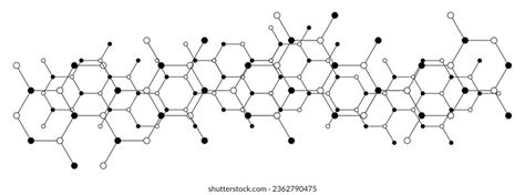 Structure Molecule Communication Icon Connected Lines Stock Vector