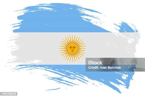 아르헨티나 브러쉬 스트로크 플래그 벡터 배경입니다 손으로 그린 그런지 스타일 아르헨티나 고립 배너 아르헨티나에 대한 스톡 벡터 아트 및 기타 이미지 Istock