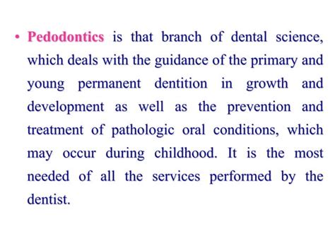 Pedodontic I Lecture 01 Ppt
