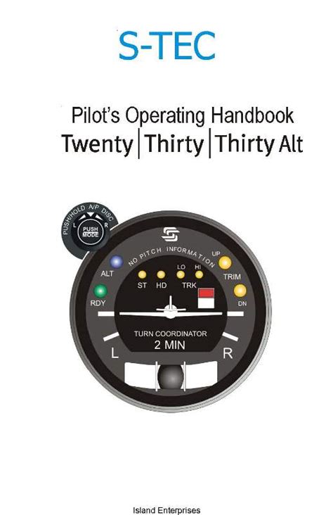 S Tec Autopilot Pilots Operating Handbook