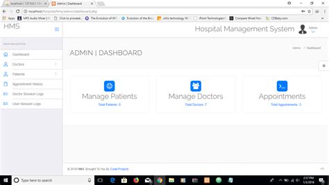Hospital Management System Using Php With Source Code Code Projects