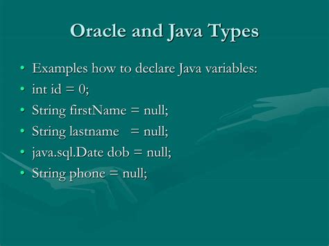 Ppt Cs Advanced Oracle Using Java Powerpoint Presentation Free