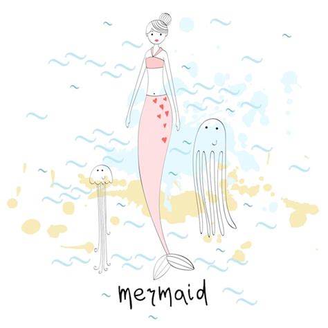 Premium Vector Vector Cute Mermaid