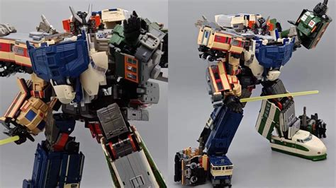 New Transformers Gattai Trainbot Combiner In Hand Images Youtube
