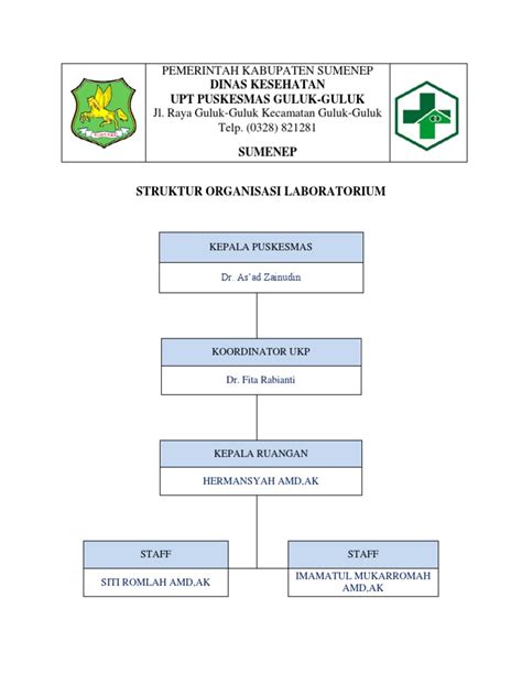 Struktur Organisasi Laboratorium Pdf