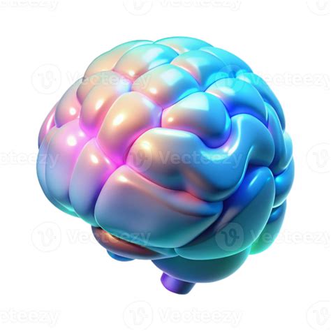 Vibrant Rustic A Holographic Projection Of A Human Brain Rotating Slowly Different Areas