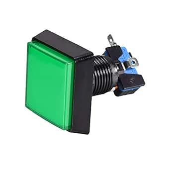 Uxcell Game Push Button X Square V LED Illuminated Push Button Switch With Micro Switch
