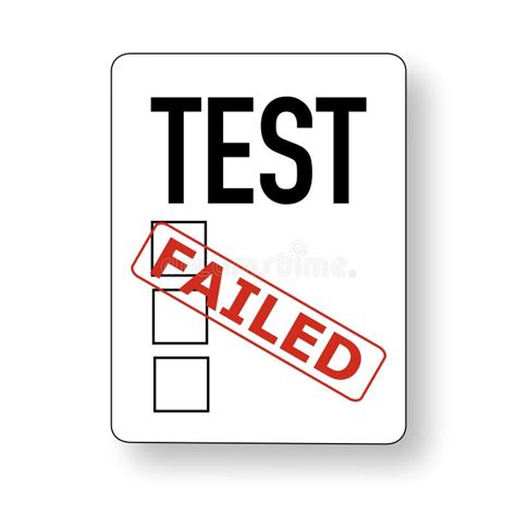 Test Failed Sign Concept Abstract Picture Business Artwork Vector