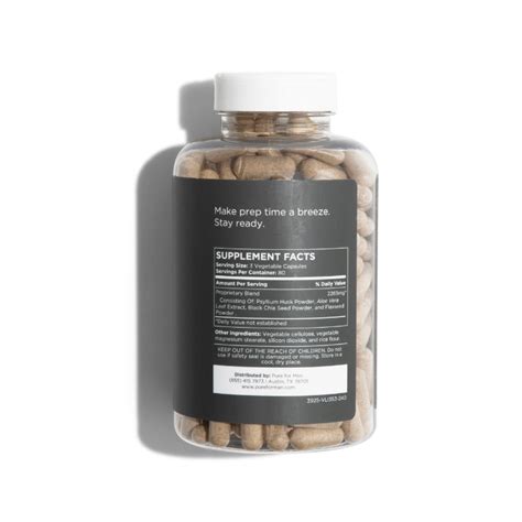 Vegan Fiber Digestive Capsules Pure For Men Pure For Men