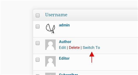 Быстрая смена пользователя в Wordpress с помощью плагина User Switching