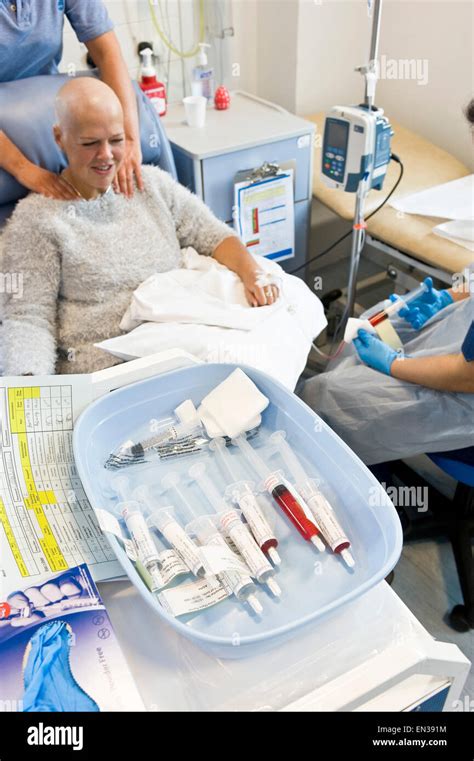 A 45 Year Old Female Going Through The Process Of Having Chemotherapy