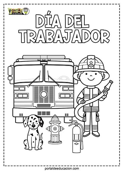 Día del Trabajador para Colorear Portal de Educación
