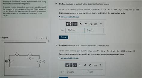 Solved Part A Analysis Of A Circuit With A Dependent Chegg Com