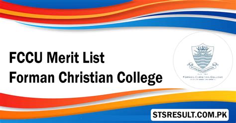 Fccu Merit List 2024 Entry Test Result Forman Christian College