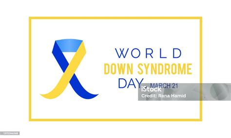 Hari Down Syndrome Sedunia Template Vektor Konsep Kesadaran Kesehatan