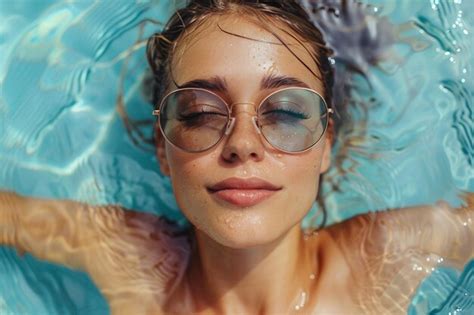 Premium Photo A Woman With Sunglasses Is On The Pool Summer Vibes Ai