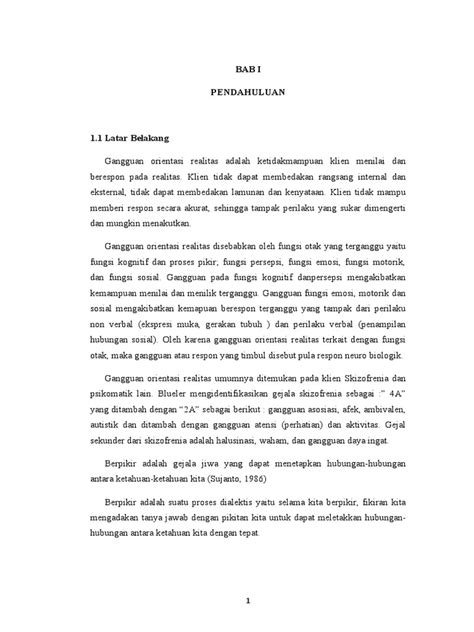 Makalah Gangguan Orientasi Realita Pdf