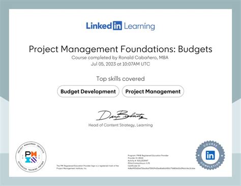 Ronald Cabañero Mba On Linkedin Certificate Of Completion