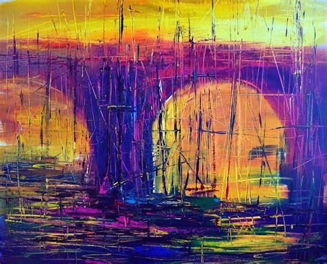 Картина «Міст та Яхти Валерій Сосна Jose Art Gallery