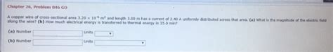 Solved Chapter 26 Problem 046 GO A Copper Wire Of Chegg