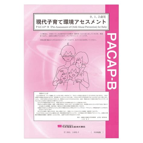 現代子育て環境アセスメントpacap B（20部入） 竹井機器工業株式会社
