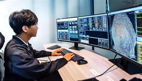 Premium Photo Engineer Managing Application With MultiMonitor Setup