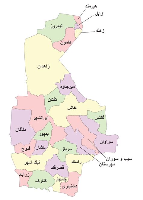 نقشه Svg استان سیستان و بلوچستان Rypitech