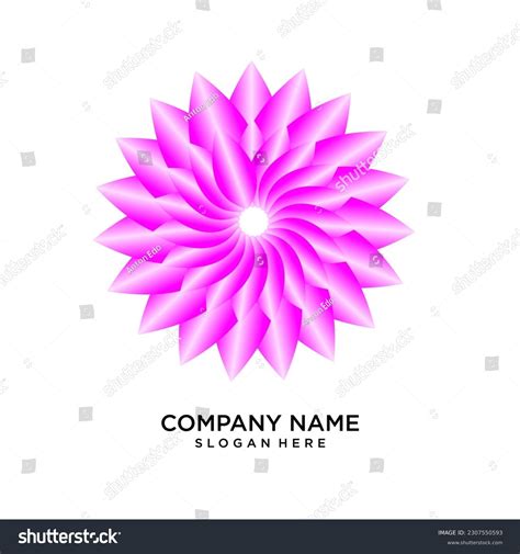 Lotus Flower Modern Logo Design Stock Vector Royalty Free 2307550593
