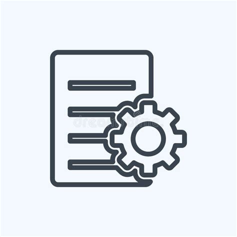Icon Document Settings Suitable For User Interface Symbol Line Style Simple Design Editable