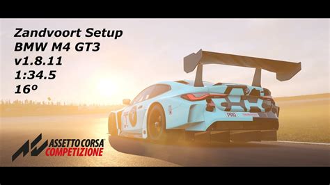 BMW M4 GT3 Hotlap Setup Zandvoort 1 34 5 Assetto Corsa Competizione YouTube