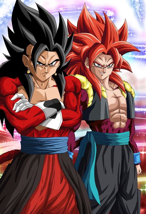 Vegito SSJ4 Xeno Y Gogeta SSJ4 Vegetto Y Gogeta Personajes De Dragon