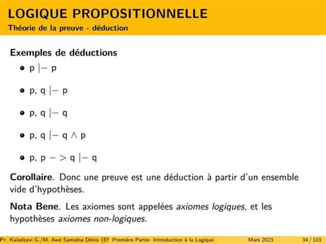 Introduction à la Logique Formelle Part 1 PPT