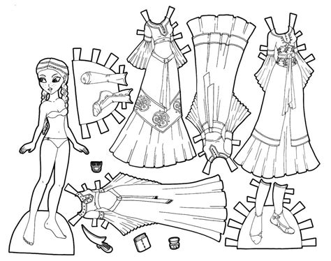 Free Printable Paper Doll Image Coloring Page Download Print Or