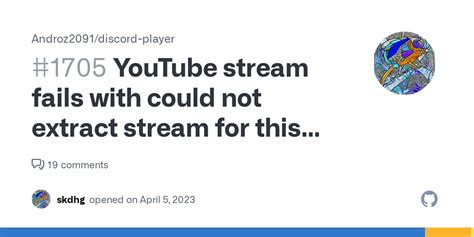 Youtube Stream Fails With Could Not Extract Stream For This Track