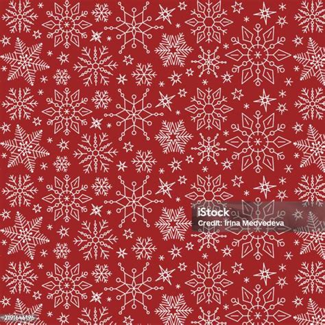 빨간 배경에 눈송이 완벽 한 패턴입니다 빨간 배경에 흰 눈송이가 있는 미묘한 패턴입니다 겨울 방학 테마 크리스마스와 새해 12월에 대한 스톡 벡터 아트 및 기타 이미지