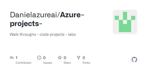 Github Danielazureai Azure Projects Walk Throughs Code Projects