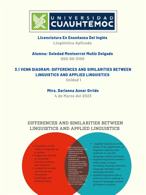 31 Venn Diagram Differences And Similarities Between Linguistics And